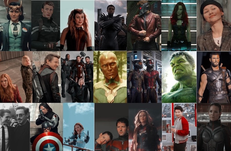 100 PCS Avengers Wall Collage Kit | Marvel Aesthetic Photo Collage ...
