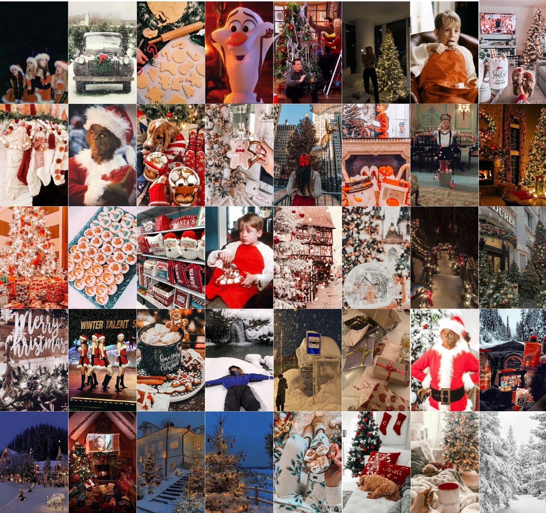 40 PCS. Holiday Movie Christmas Wall Collage Kit | Snowy Winter ...