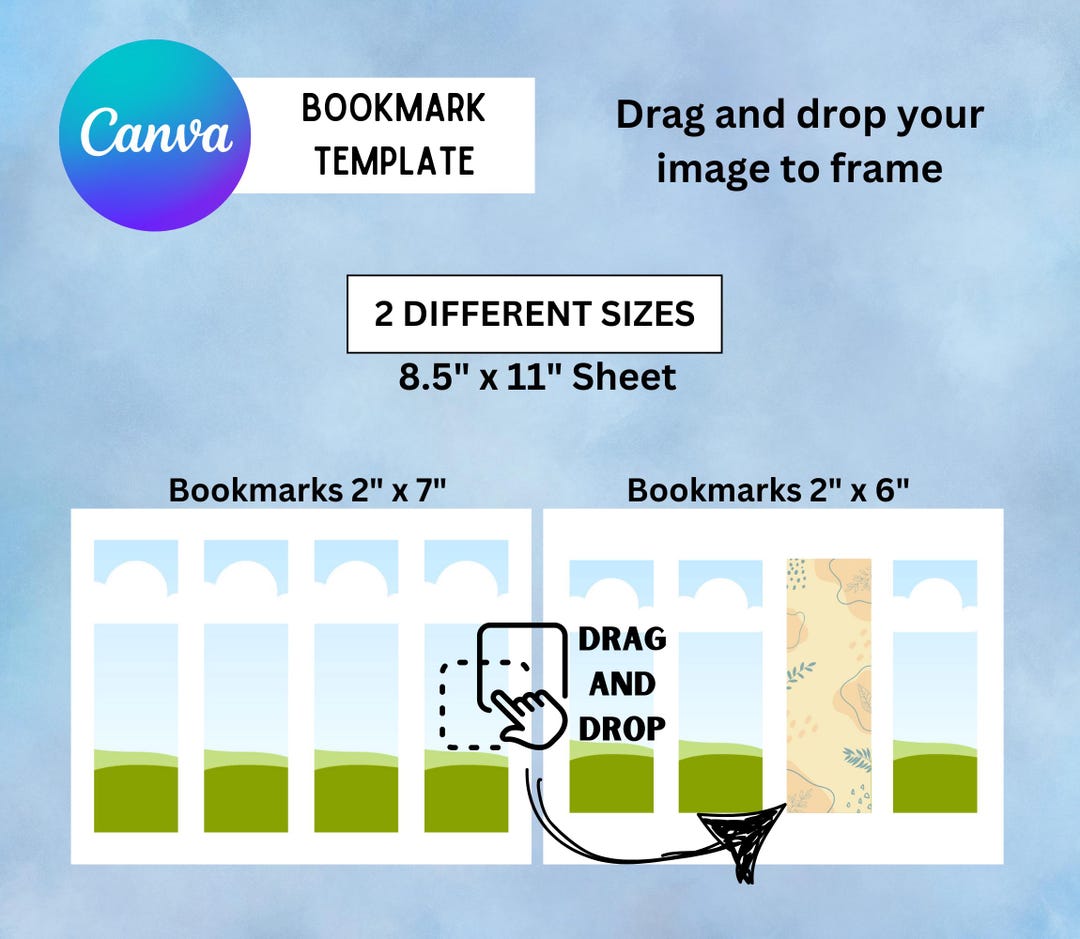 Canva Bookmark Template Design Your Own Bookmarks Canva Editable ...
