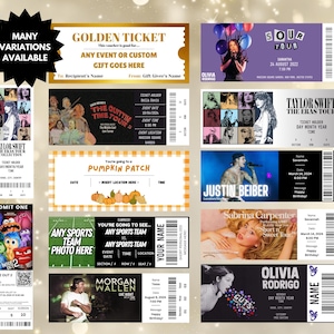 Disney Parks Ticket, Editable Canva Template | Customizable | Digital ...