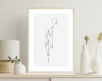 Male Back Line Art - Etsy