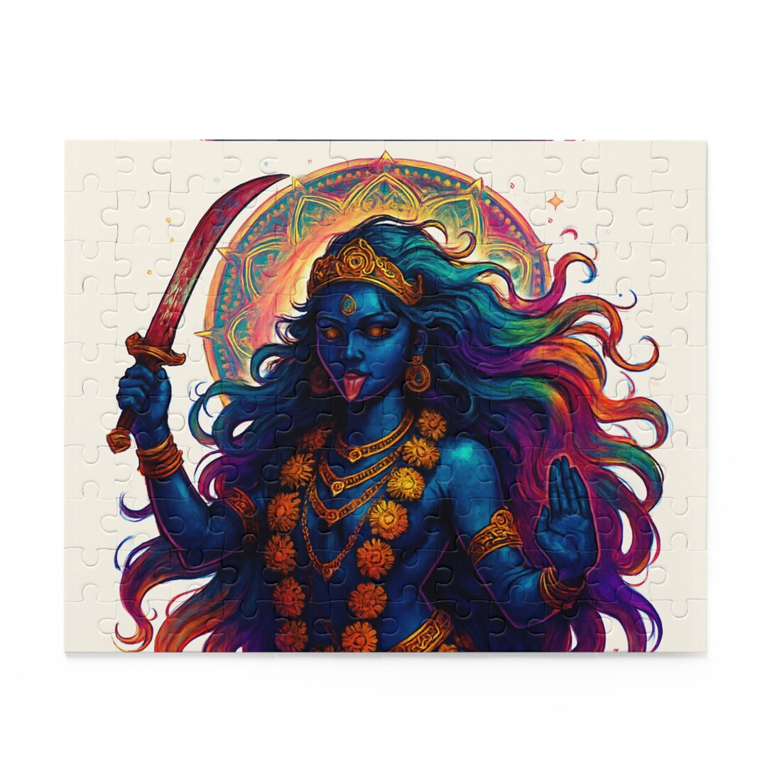 Kali Goddess Art Puzzle Vibrant Hindu Deity Jigsaw (120/252/500 Pcs) - Etsy