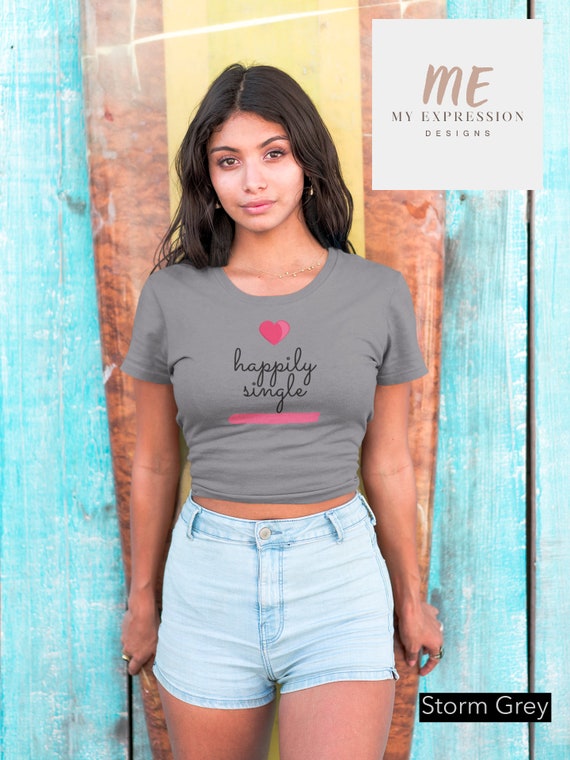 Happily Single Women's Graphic T-shirt Happy Tee - Etsy