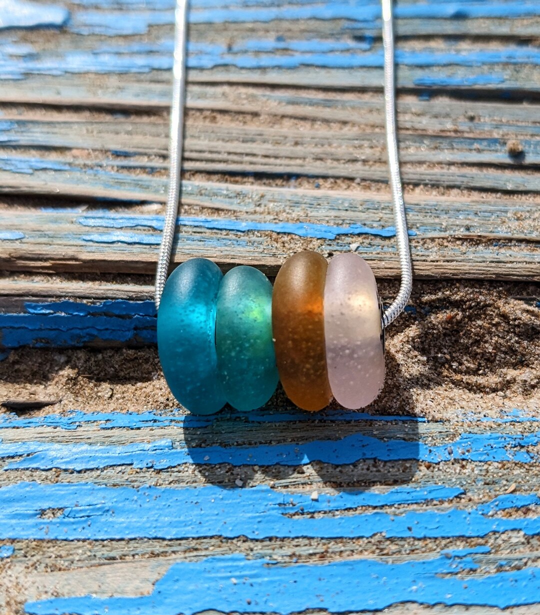 2 Recycled Bottle Glass Hoops on a Recycled Silver Core. Hung on a ...