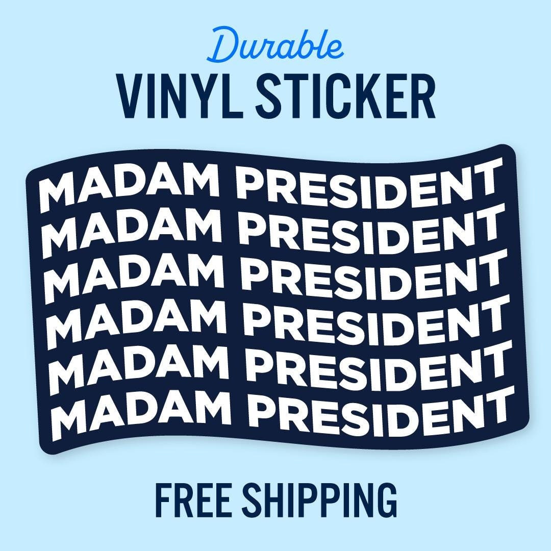 Madam President Flag Sticker Navy Kamala Harris for President Madame ...