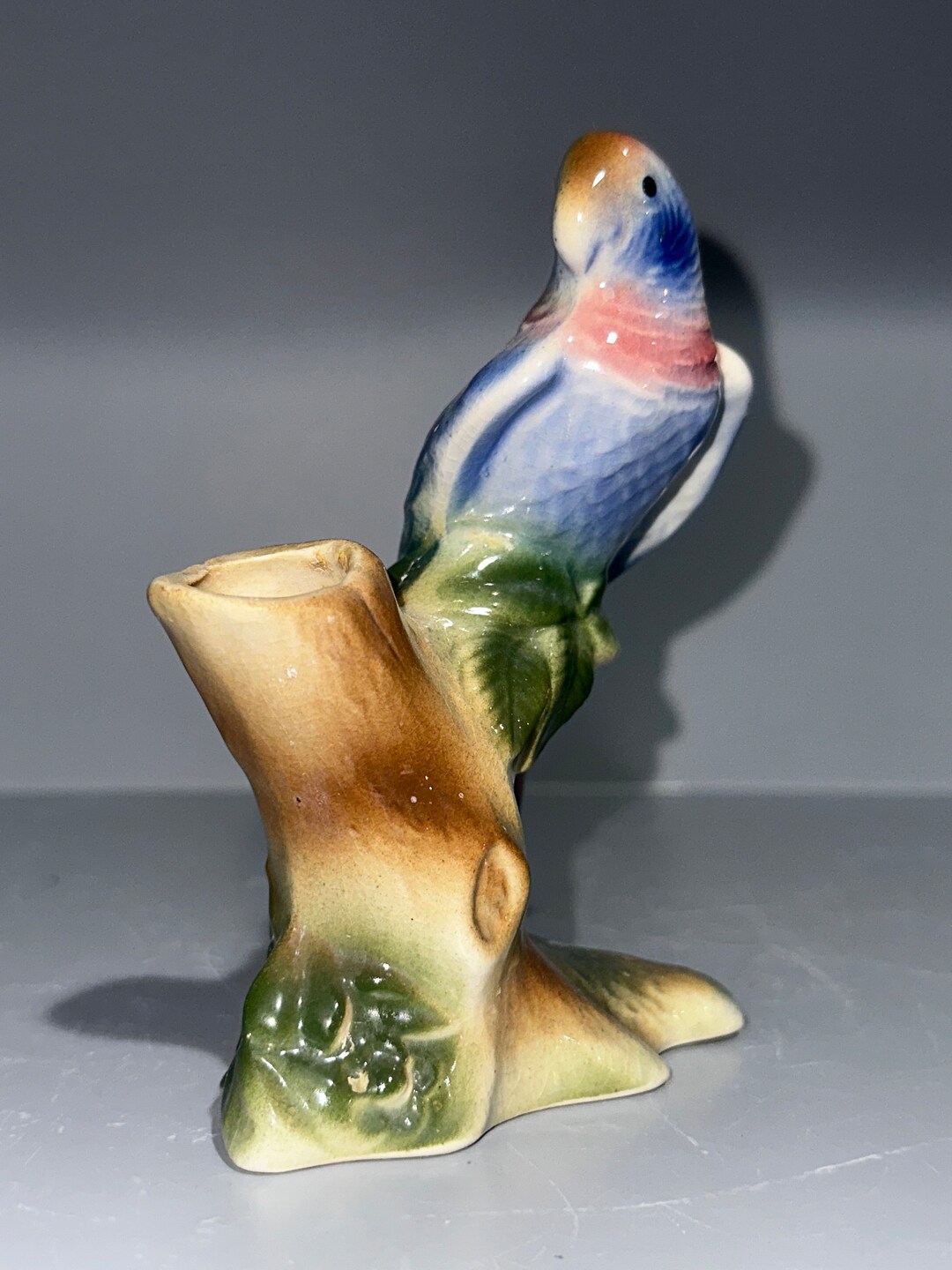 Vintage Royal Copley Parakeet Bud Vase - Etsy