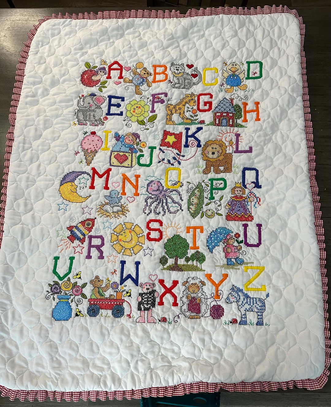 Alphabet Themed Baby Quilt - Etsy