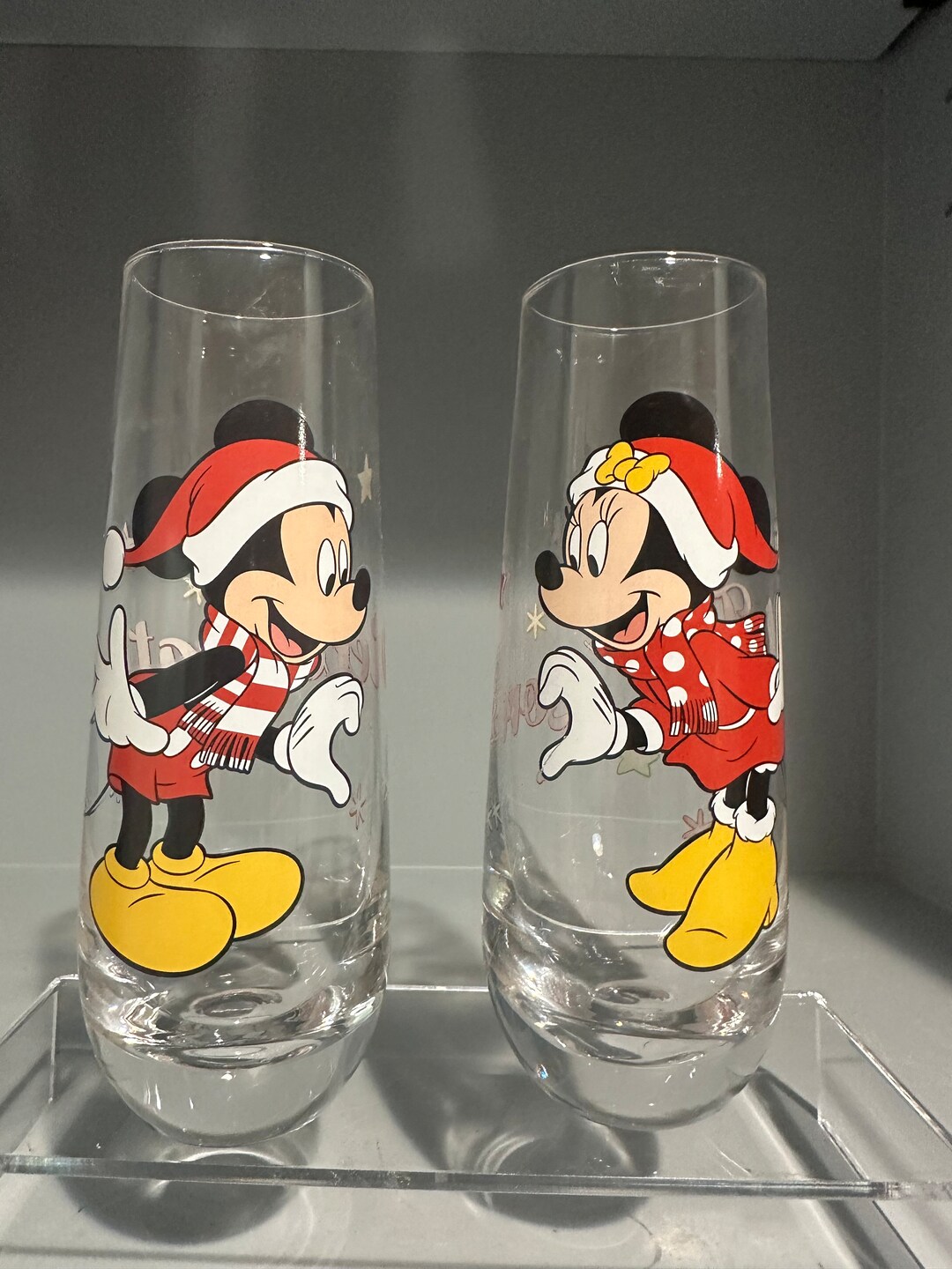 Minnie Mickey Stemless Holiday Flutes - Etsy