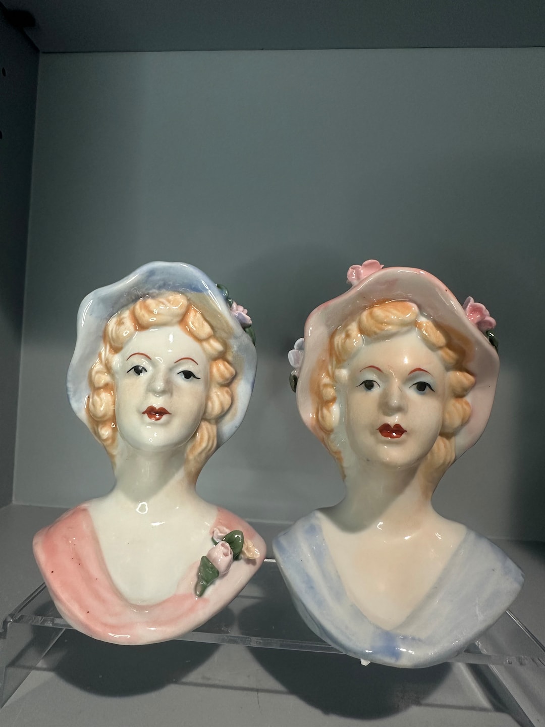 Lady Head Vases Set of Two - Etsy