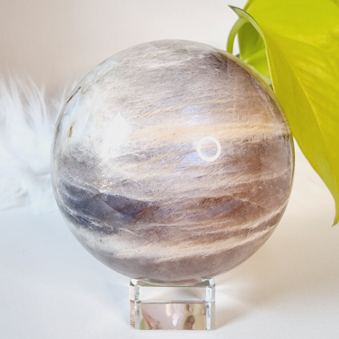 White Moonstone Sphere Crystal Sphere Moonstone Gemstone Crystal Gift ...