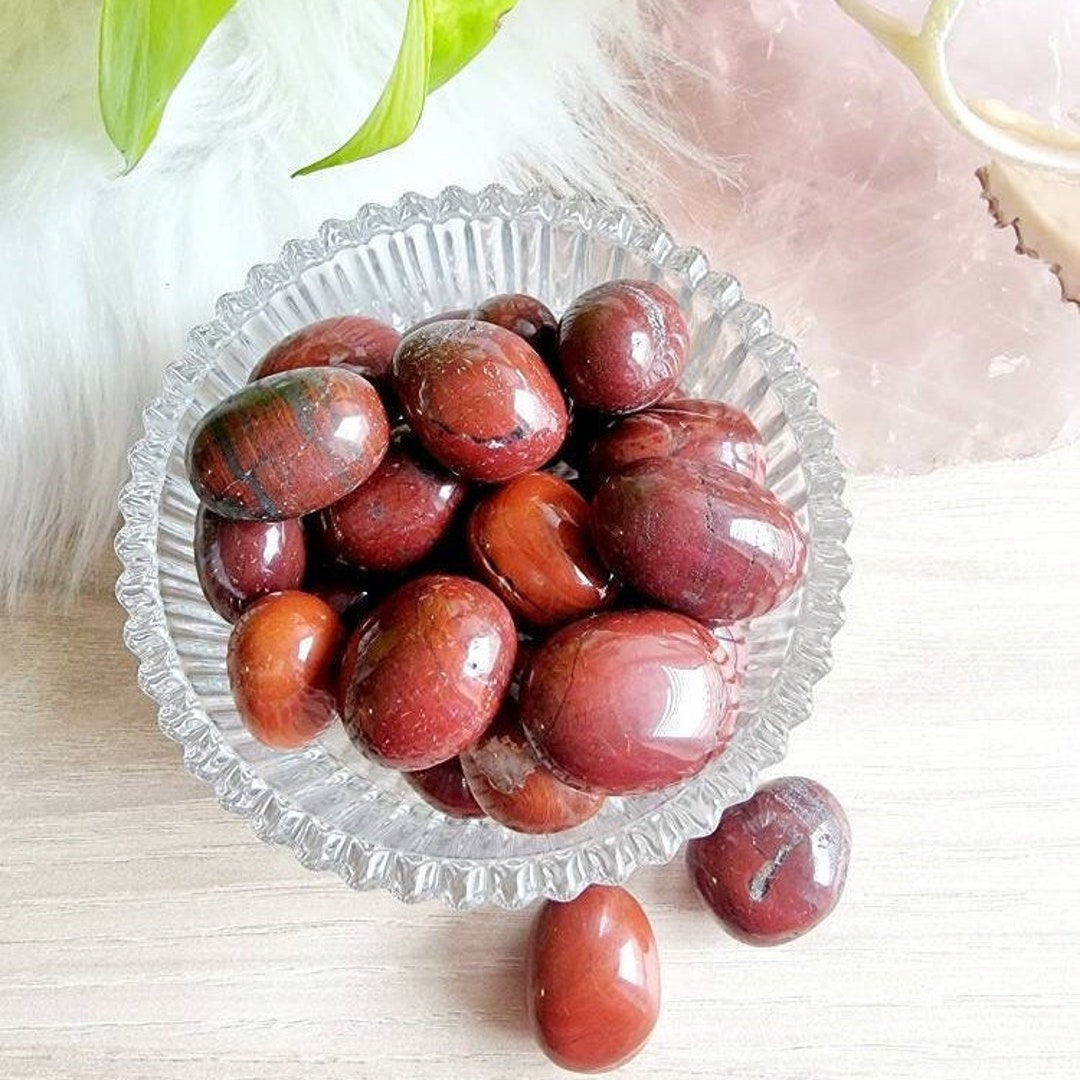 Red Jasper Tumble, Red Jasper Tumblestones, Tumbled Crystals, Pocket ...