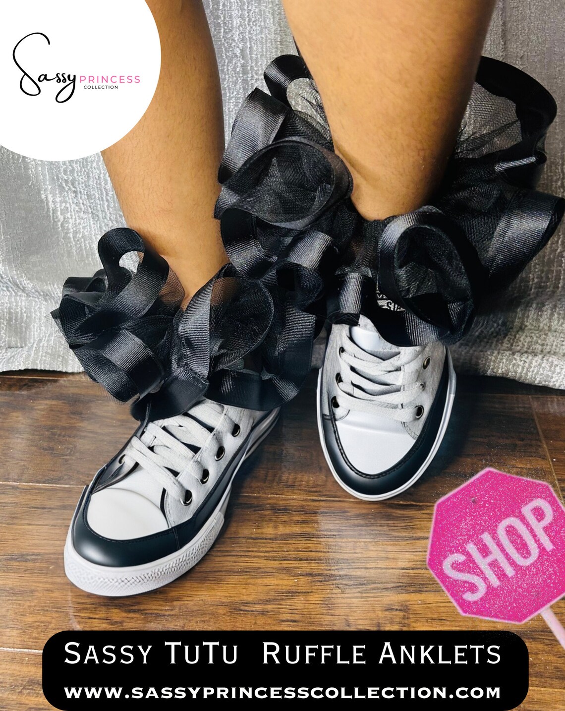 Ruffle Tutu Black Anklets, Ruffle Socks, Sockless Ruffle Socks, Anklets ...