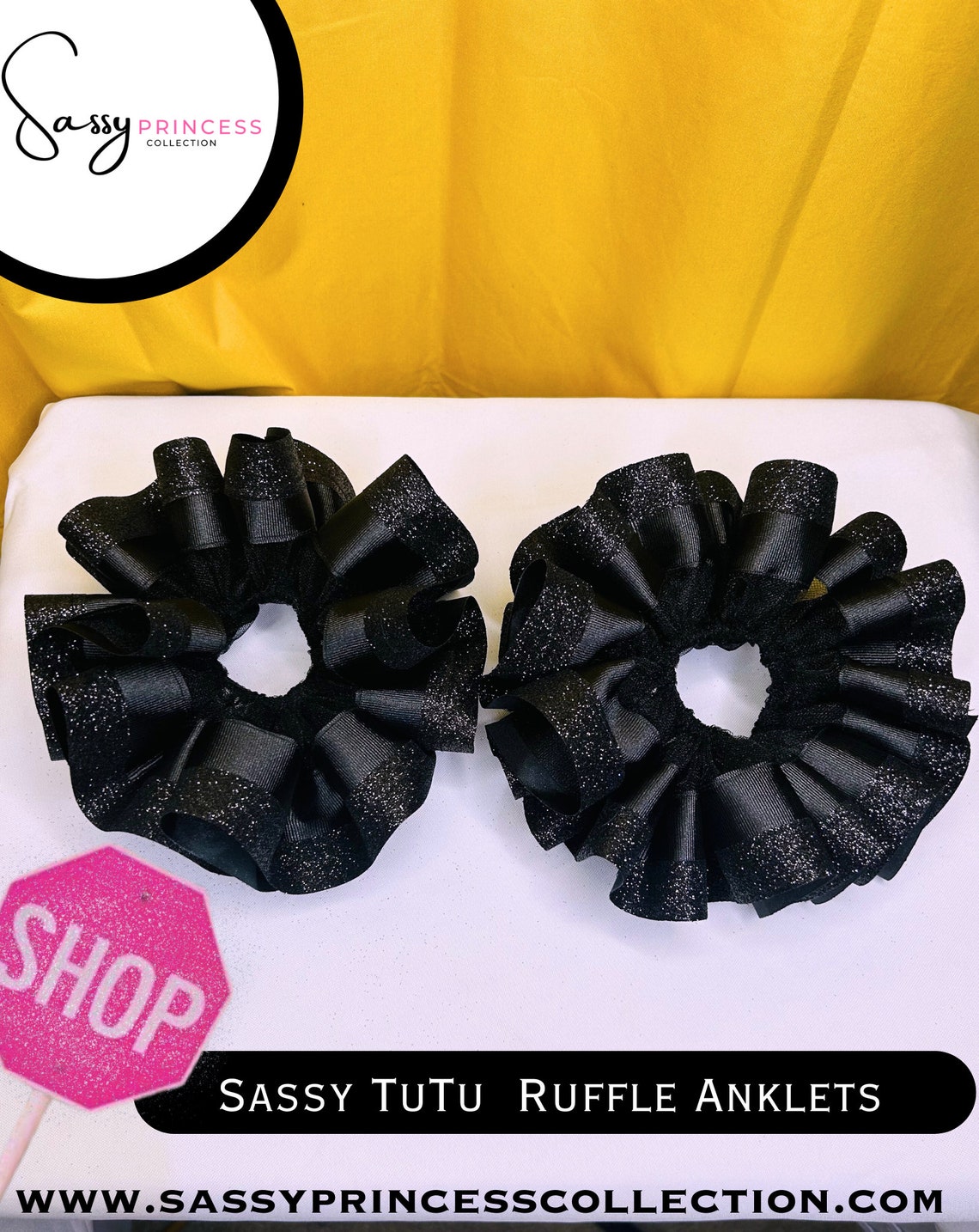 Ruffle Tutu Black Anklets With Sparkle, Ruffle Socks, Sockless Ruffle ...