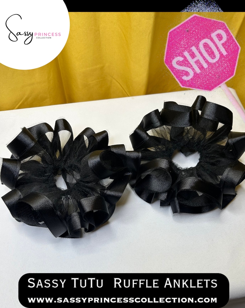 Ruffle Tutu Black Anklets, Ruffle Socks, Sockless Ruffle Socks, Anklets ...