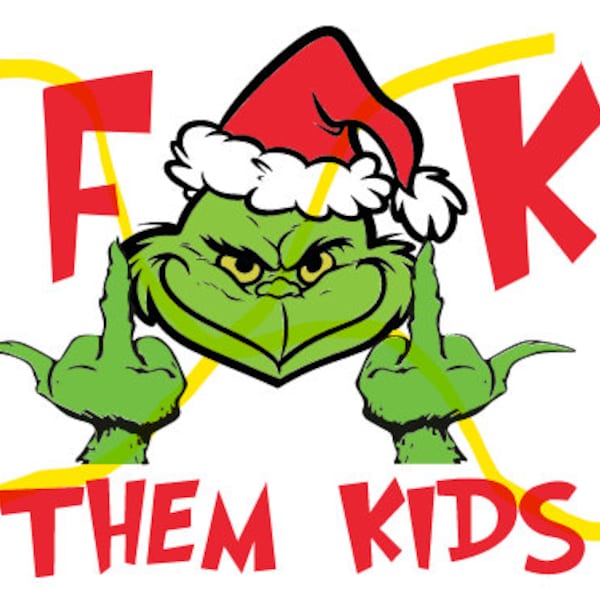 The Grinch Flipping off Svg - Etsy