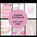 Printable Journal Pages Digital Download 8.5 X 11 Pink Watercolor Lined ...