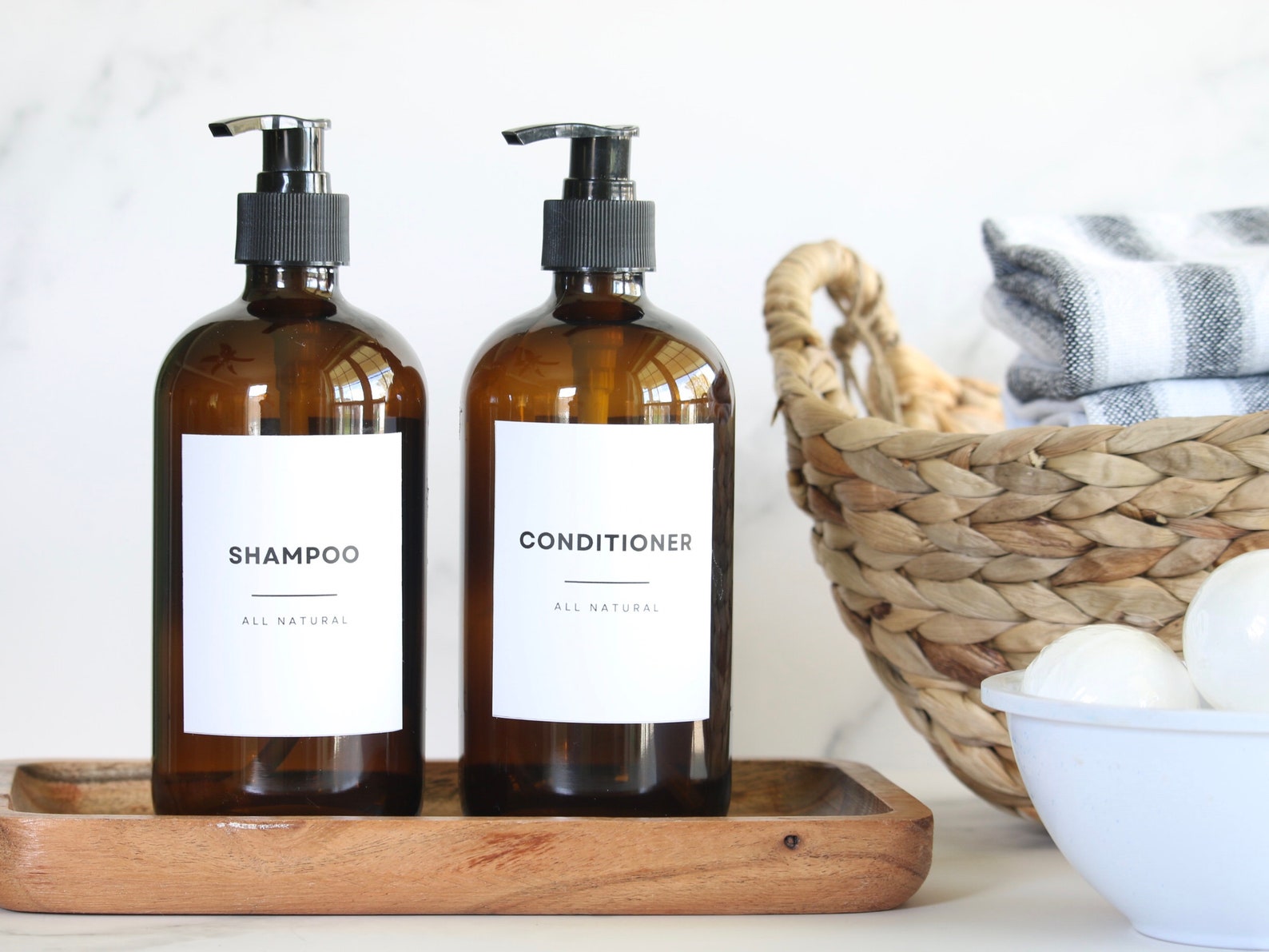 Bathroom Personal Care Labels L Minimalist |water Resistant | Custom ...