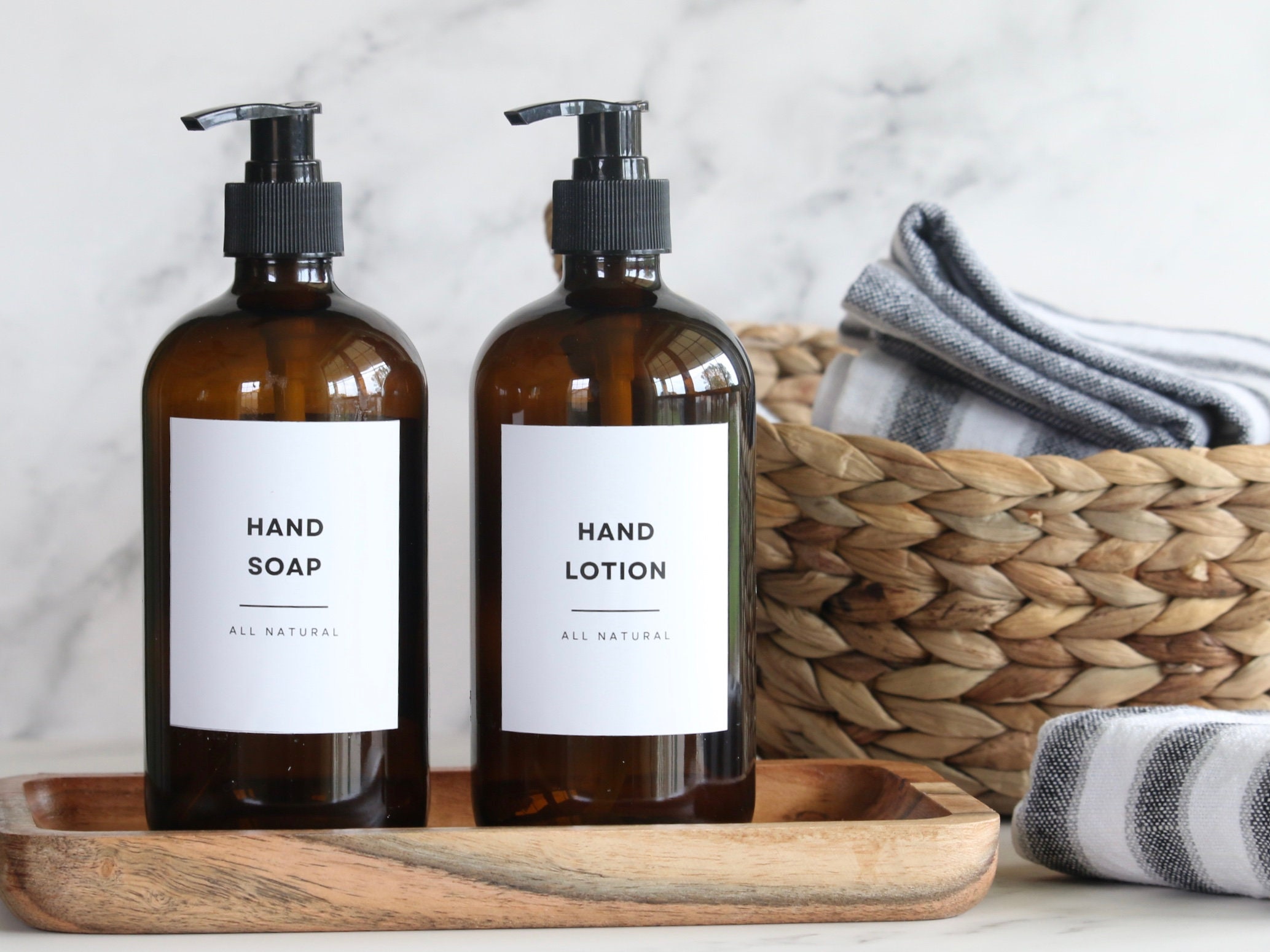 Bathroom Personal Care Labels L Minimalist |water Resistant | Custom ...