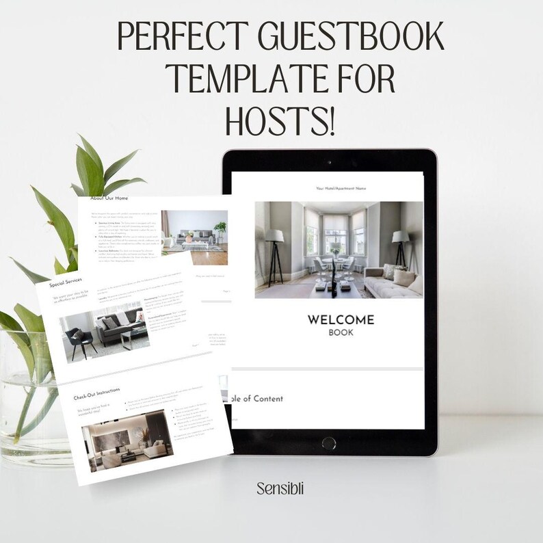 Welcome Guest Book Template . Enhance Guest Experience. Airbnb ...