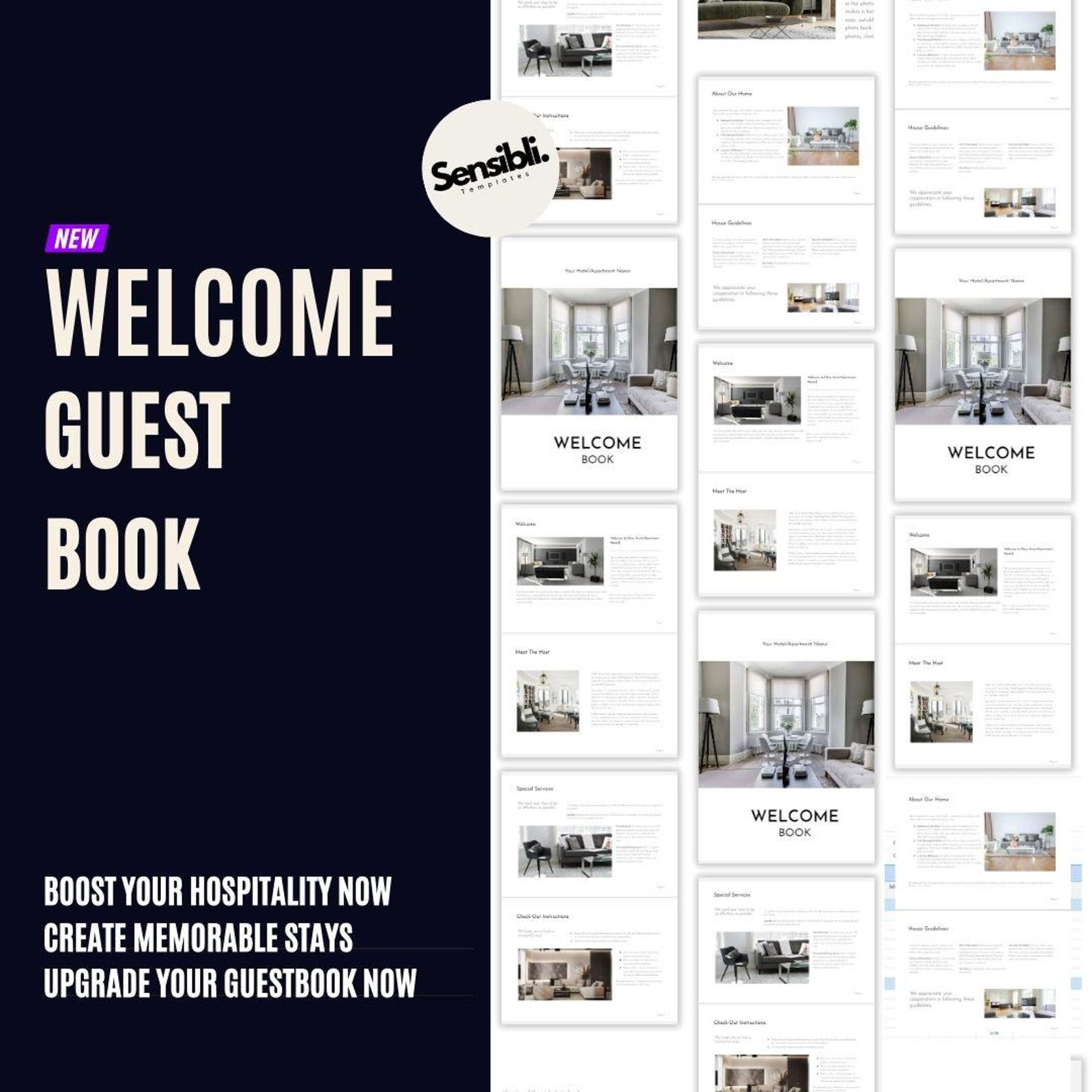 Welcome Guest Book Template . Enhance Guest Experience. Airbnb ...