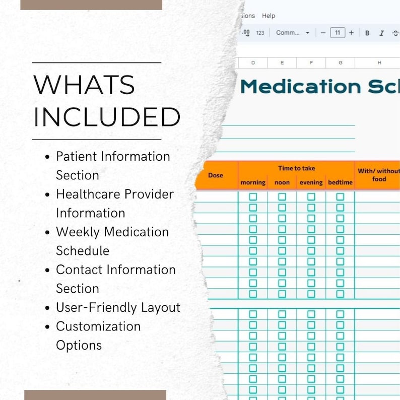 Medication Log Printable, Medication Tracker, Medication Intake ...
