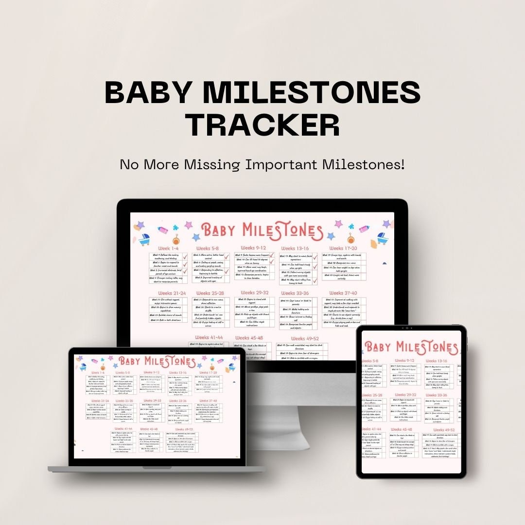 Baby Milestones and Development Chart (digital), Baby Checklist, Baby ...