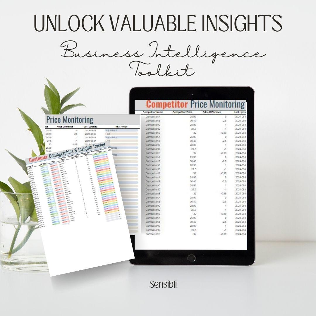 Business Intelligence Toolkit Google Sheets Template Business Planner ...