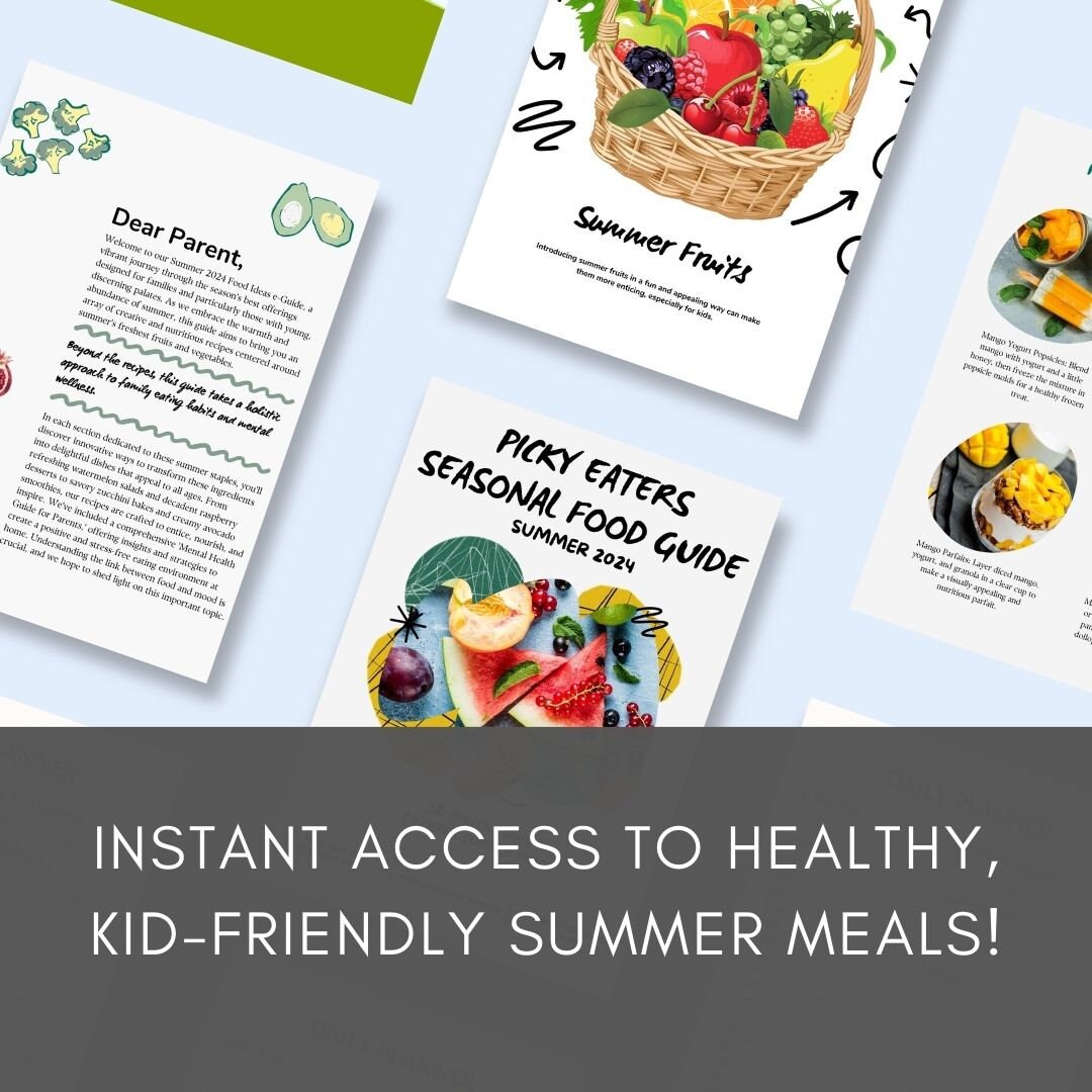 Kids Food Guide Summer 2024 - Digital Download, Healthy Eating, Food ...