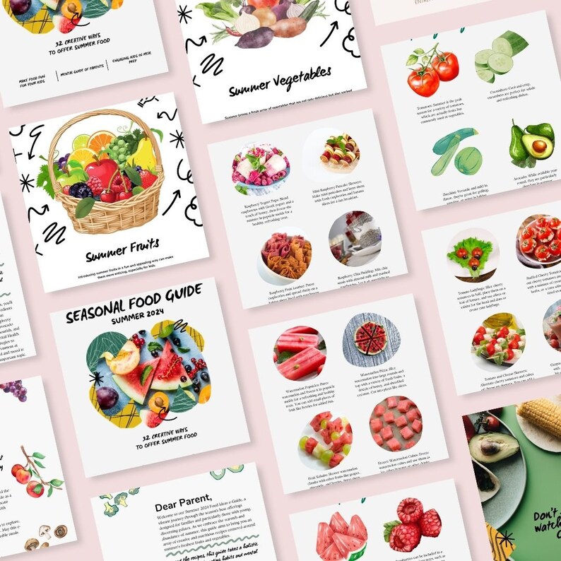 Kids Food Guide Summer 2024 - Digital Download, Healthy Eating, Food ...