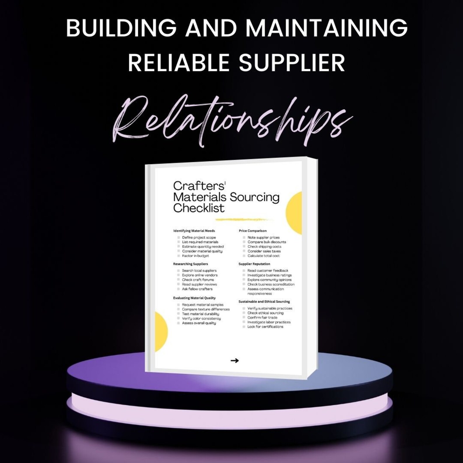 Navigate, Source, Create: Crafter’s Materials Sourcing Checklist ...