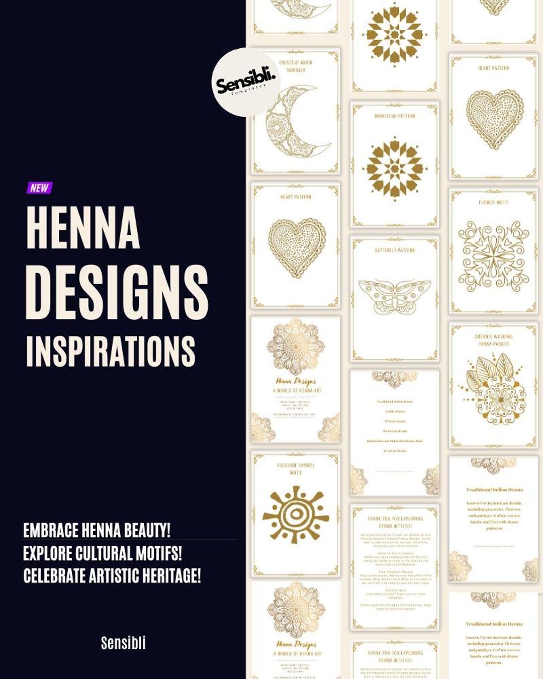 Henna Tattoo Art Coloring Book | Henna Coloring Ebook | Henna Book ...
