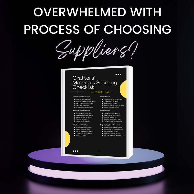 Navigate, Source, Create: Crafter’s Materials Sourcing Checklist ...