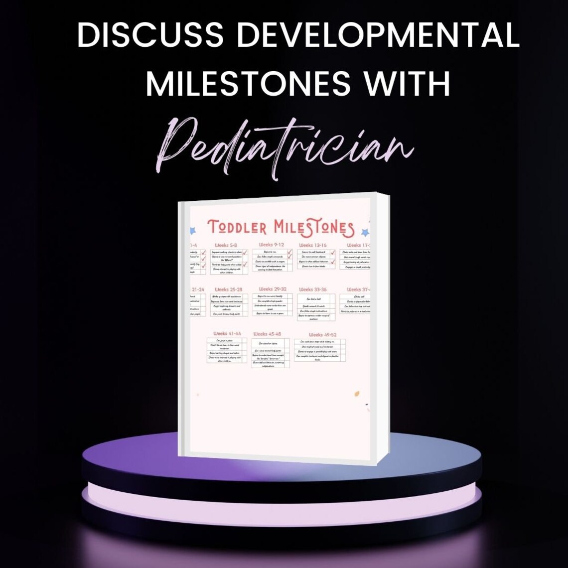 Toddler Milestone Tracker: Developmental Chart by Month (digital ...