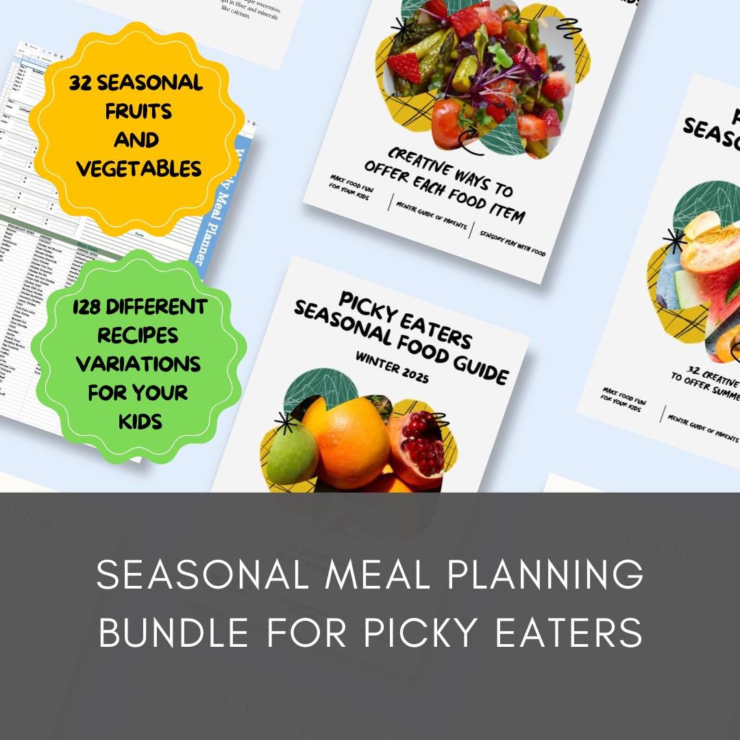 2025 Seasonal Food Guide Bundle for Picky Eaters, Healthy Food Guide ...