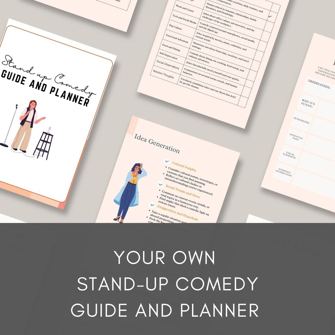 Stand-up Comedy Planner and Guide, Stand-up Comedy Digital Planner ...
