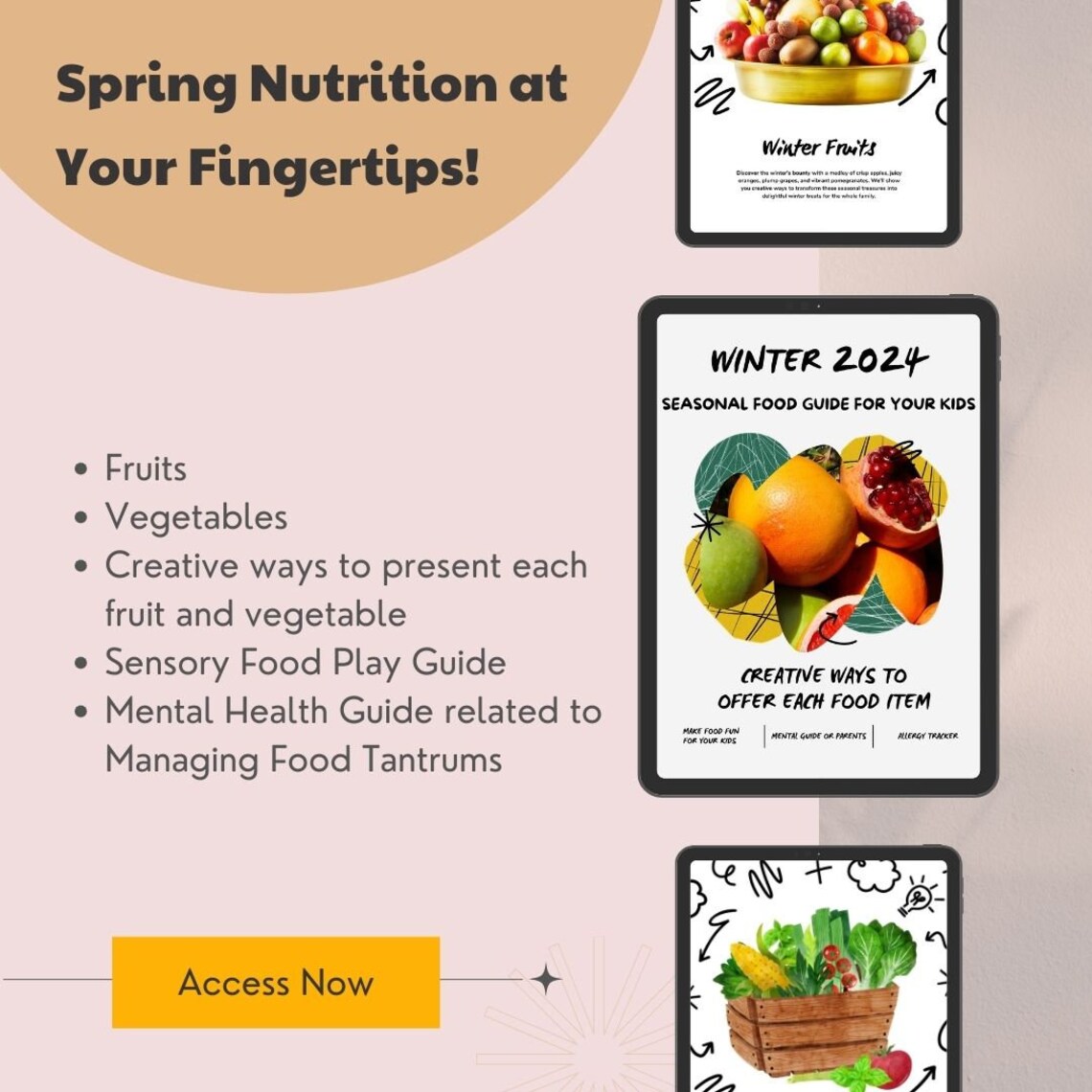 Kids Food Guide Spring 2024 - Digital Download, Healthy Eating, Food ...