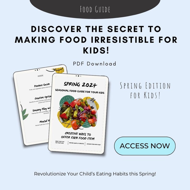 Kids Food Guide Spring 2024 Digital Download, Healthy Eating, Food ...