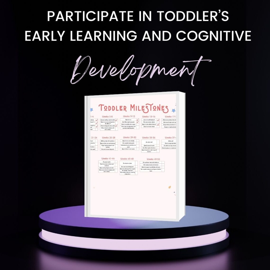 Toddler Milestone Tracker: Developmental Chart by Month (digital ...