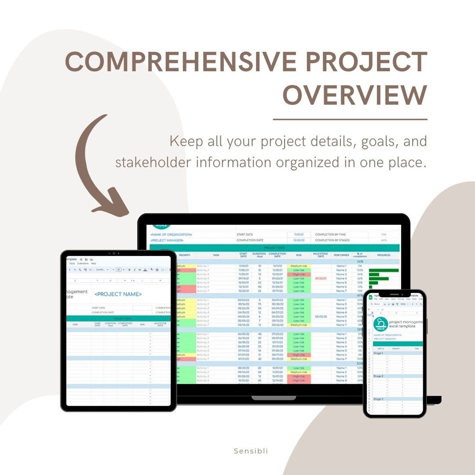 Agile Project Management Tracker: Excel & Google Sheets (digital ...