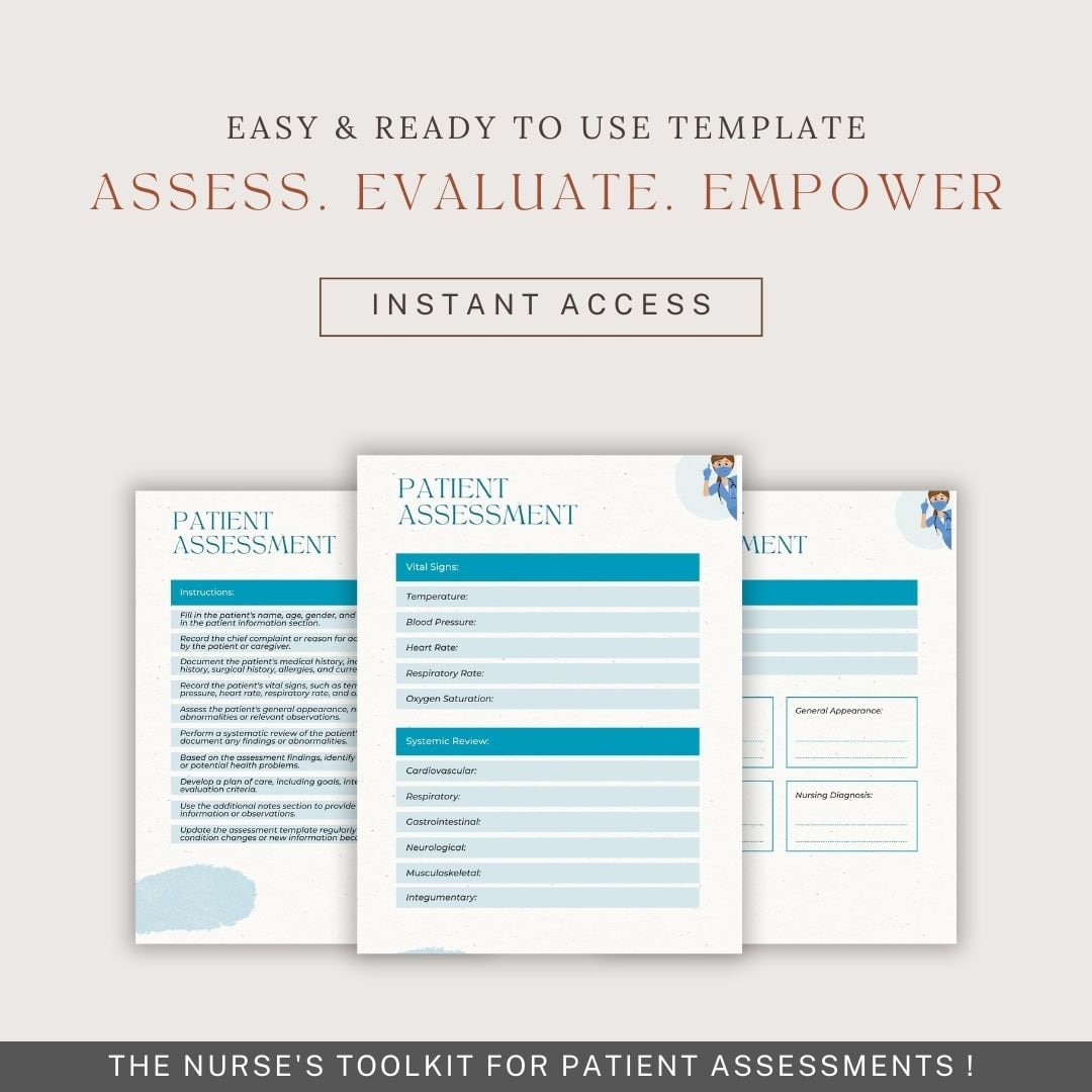 Patient Assessment Form | Patient Assessment Template | Patient ...