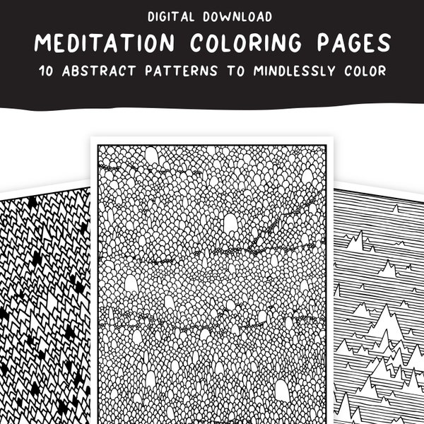 Adult Coloring Pages for Mental Health - Etsy