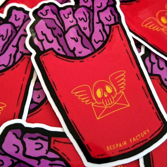 Cursed Fries 3 Handcrafted Laminated Weatherproof | Etsy