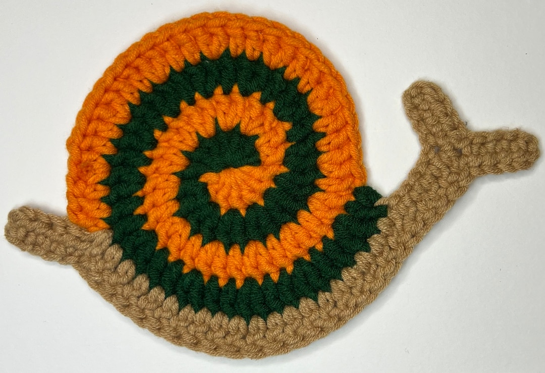Step by Step Visual Guide to Crochet a Snail Coaster | Digital Pattern ...
