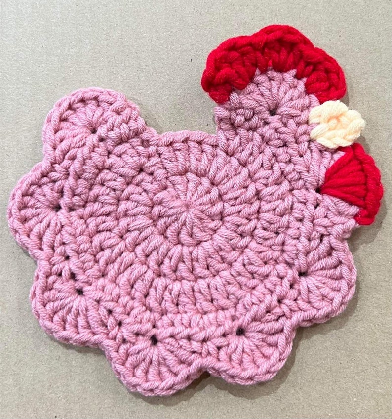 Step by Step Pictorial Guide - Chicken Coaster Crochet Pattern - Etsy