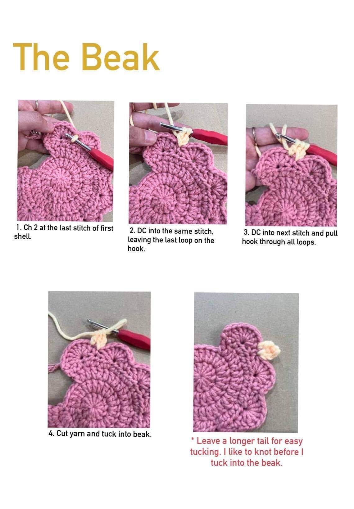 Step by Step Pictorial Guide - Chicken Coaster Crochet Pattern - Etsy