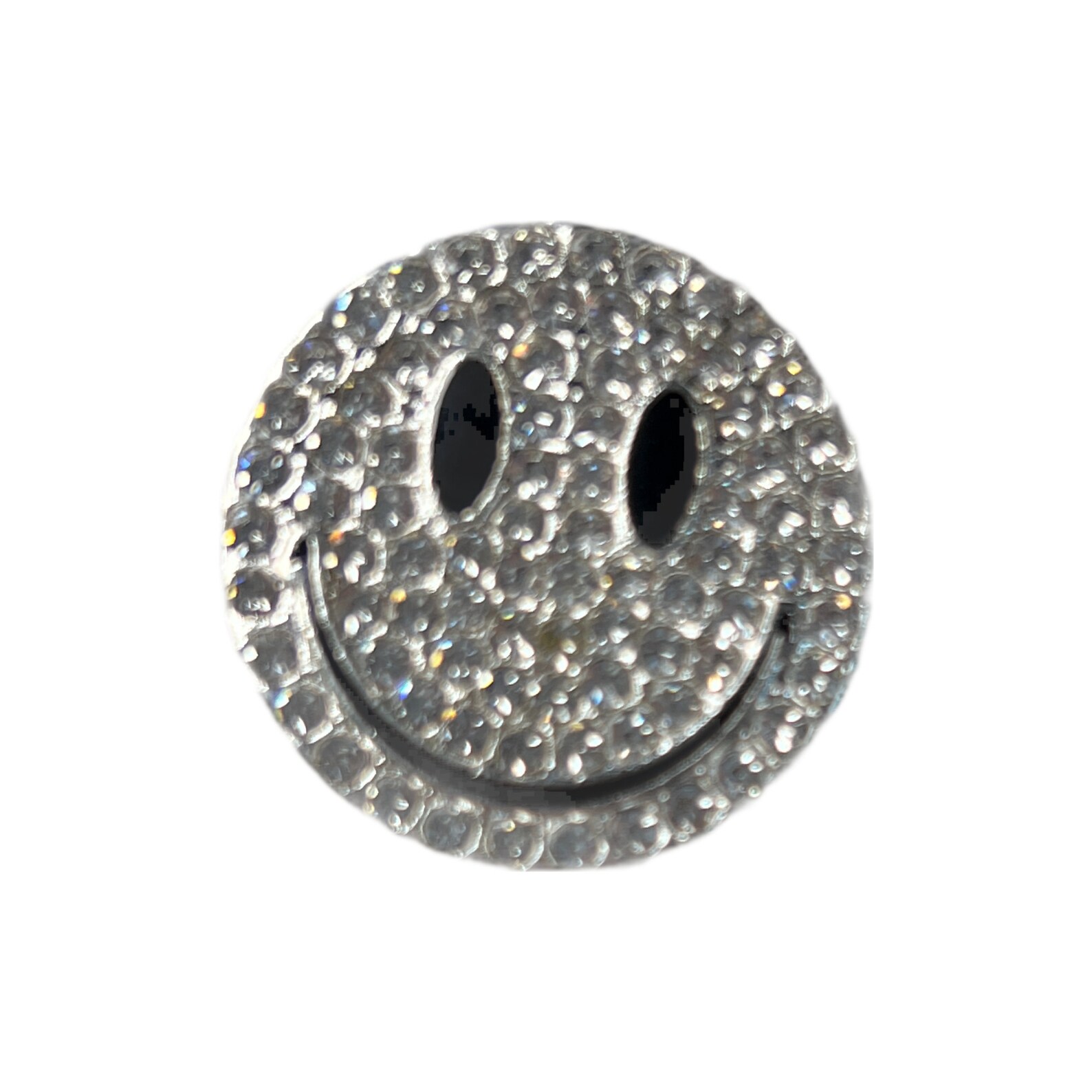 Emoji Smile Bling Diamonds Metal Silver/golden Sandals Charms Clog for ...