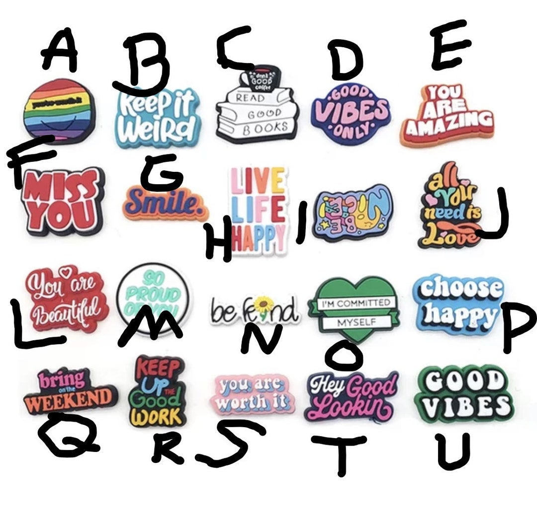 Shoe Charms Inspirational Phrases Shoes Sandals Charm Wristband ...
