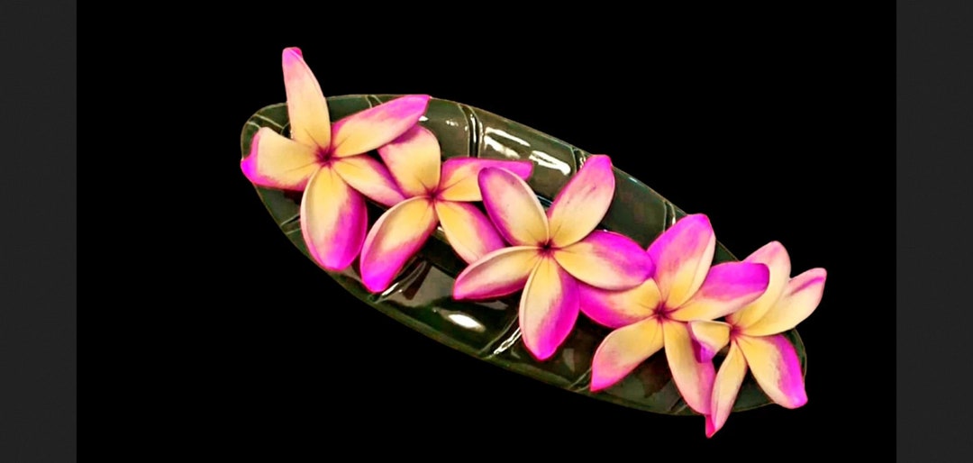 HTF Plumeria Flower Vase Handmade - Etsy