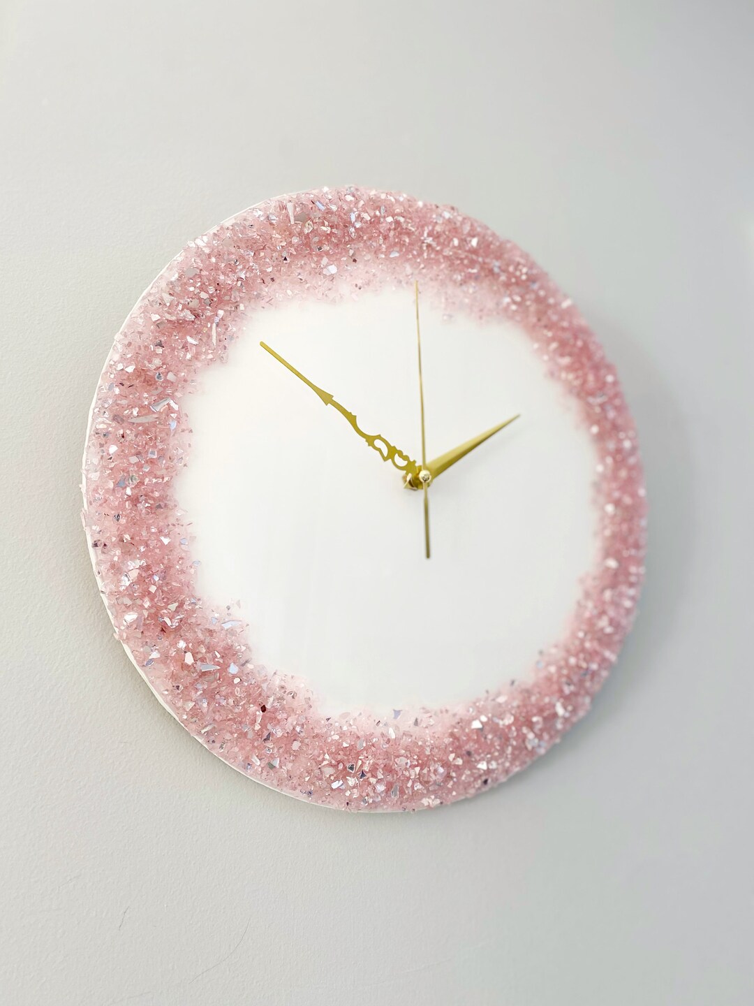 Pink Wall Clock, Clock for Girls Room, Small Wall Clock, 12 Inch Clock ...