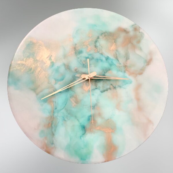 Turquoise Clock - Etsy